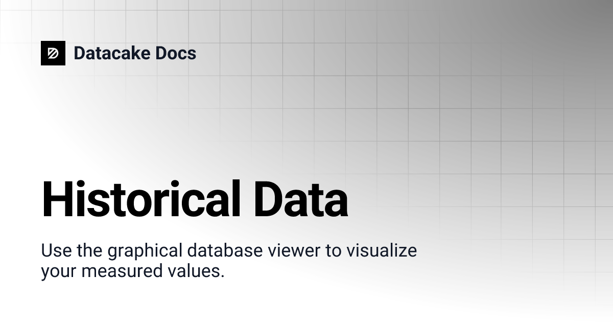 Historical Data | Datacake Docs