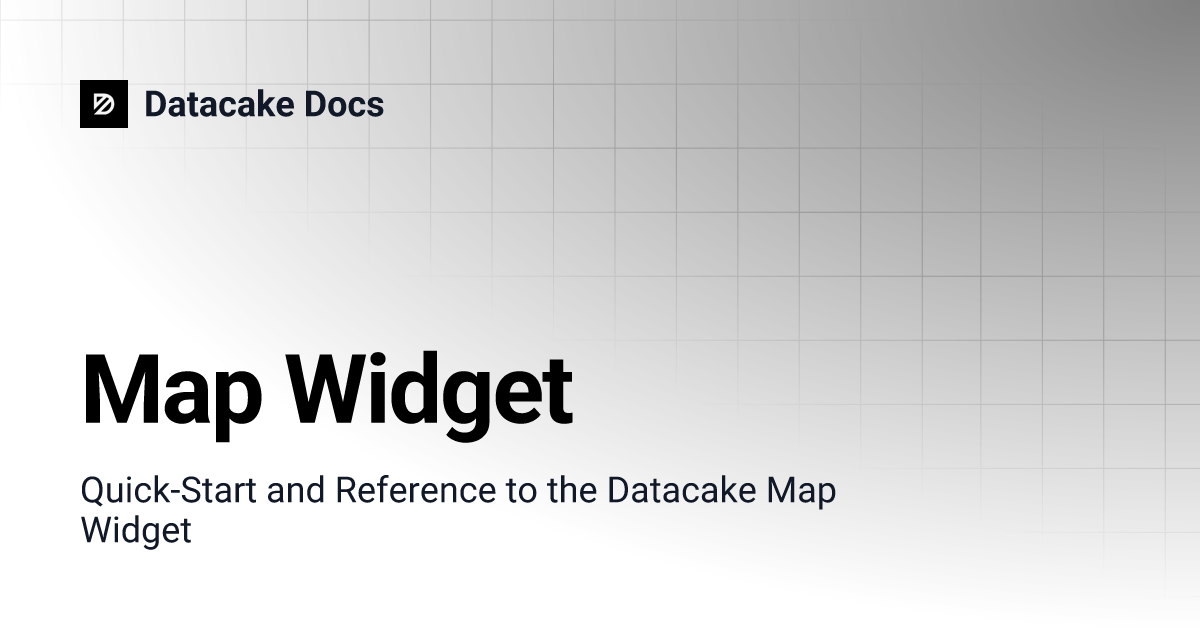 Map Widget | Datacake Docs