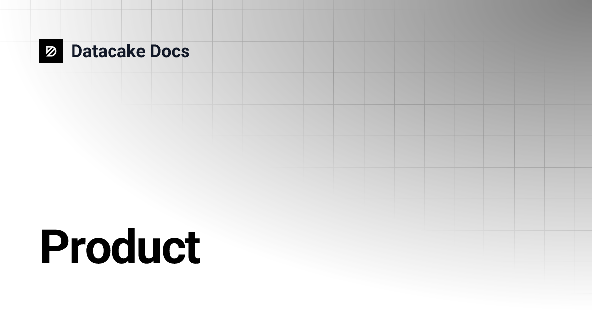 Product | Datacake Docs