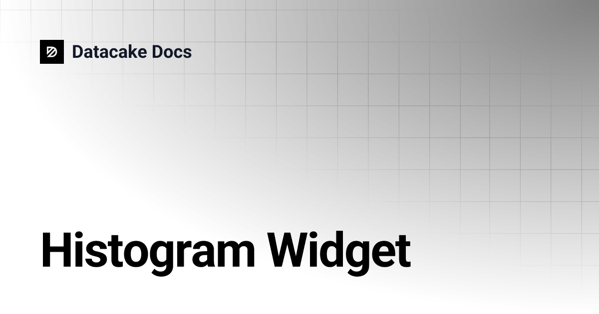 Histogram Widget | Datacake Docs