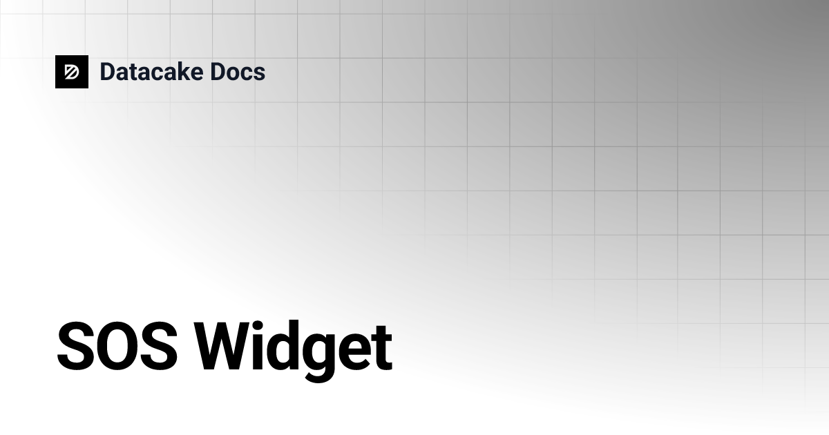 SOS Widget | Datacake Docs