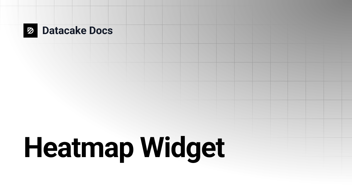 Heatmap Widget | Datacake Docs